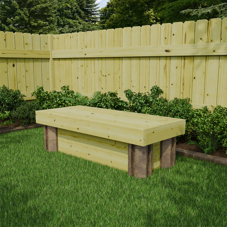 MM Concrete | 5' x 2' 1" Garden Storage Box