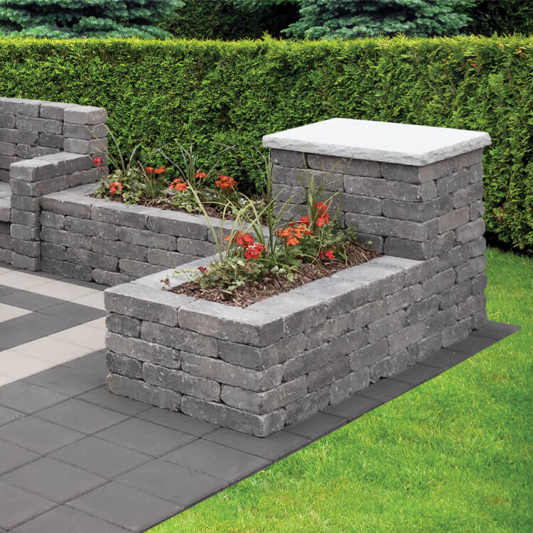 MM Concrete | Emberlin Pillar With Two Planter