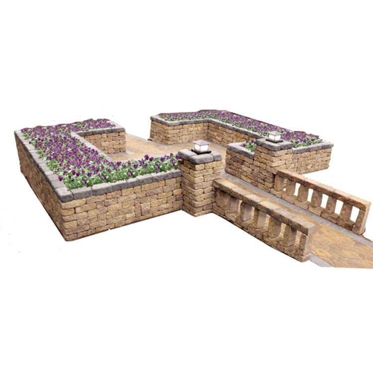 MMConcrete | Flagstone Patio with Catalina Planters
