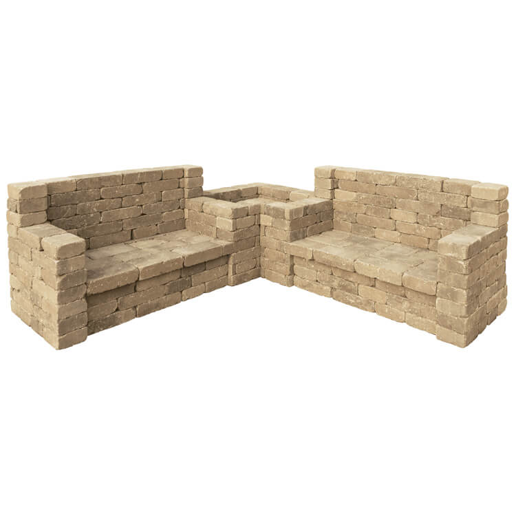 MM Concrete | Corner Bench With Planter