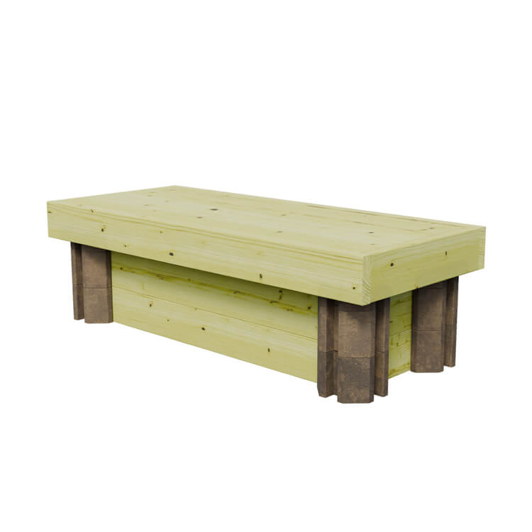 MM Concrete | 5' x 2' 1" Garden Storage Box